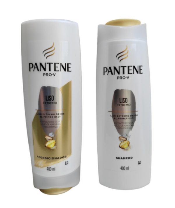 Pack x 2 Shampoo y Acondicionador Pantene 400 ml Liso extremo